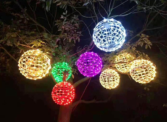 LED Iron Wire Ball Lawn Lamp Decorative Outdoor Lighting Project Garden Landscape Lamp Creative Light